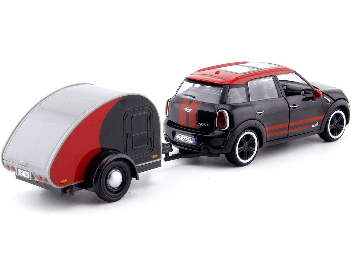 Mini Cooper S Countryman with Travel Trailer Black and Red "City Class ...